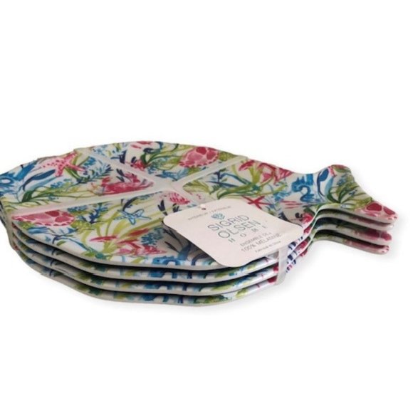 Sigrid Olsen | Dining | Sigrid Olsen Fish Shaped Melamine Luncheon ...